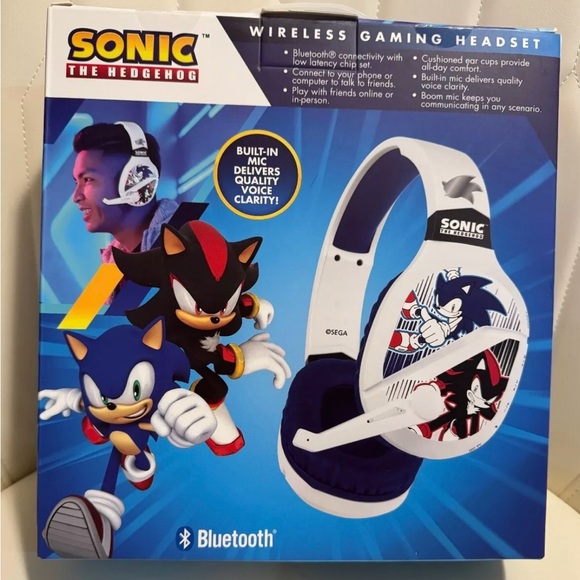 Sonic | Headphones | Sonic The Hedgehog Wireless Gaming Headset ...